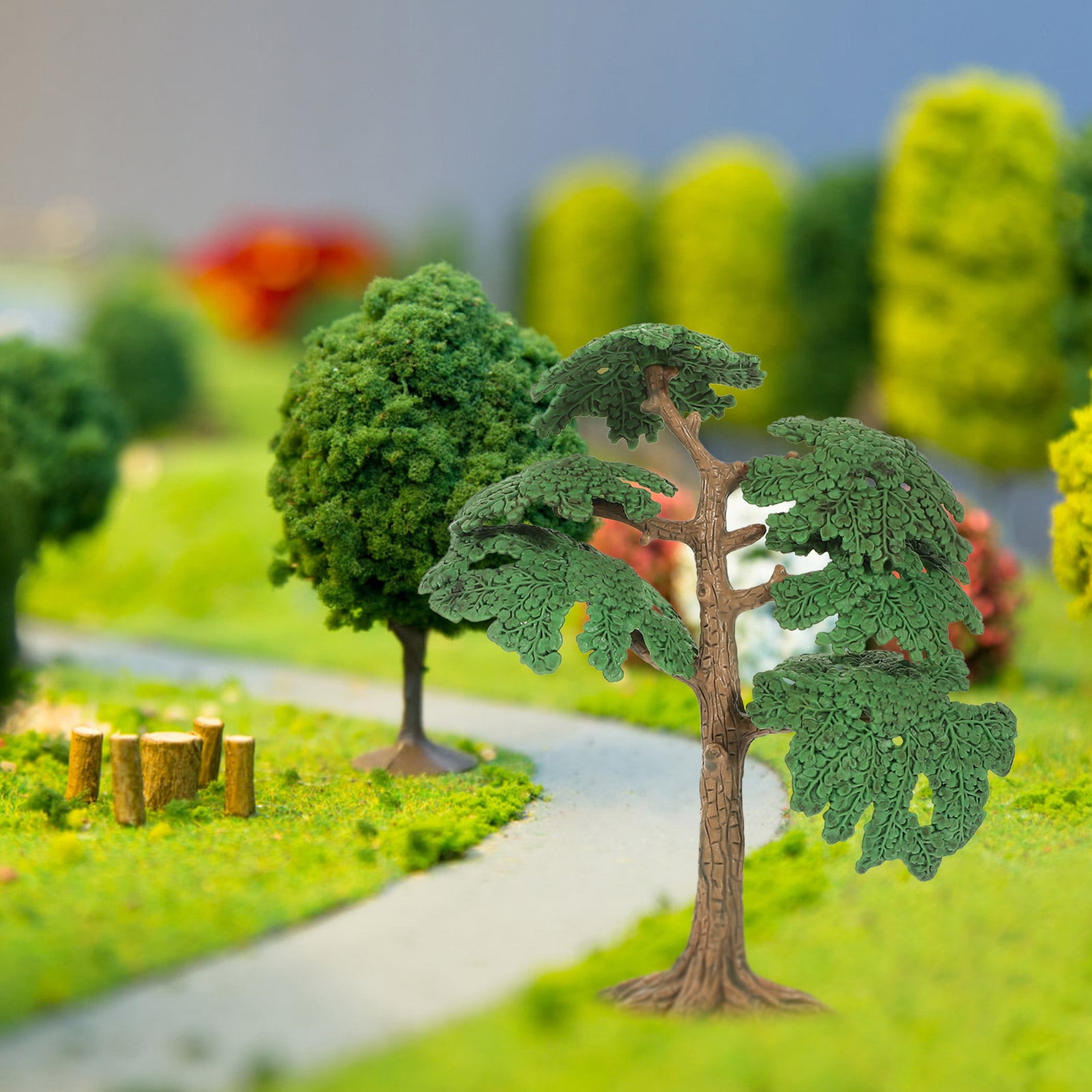 LOLIPPYY 2Pcs Mini Trees Craft ABS Lifelike Design for Scene Layout ...