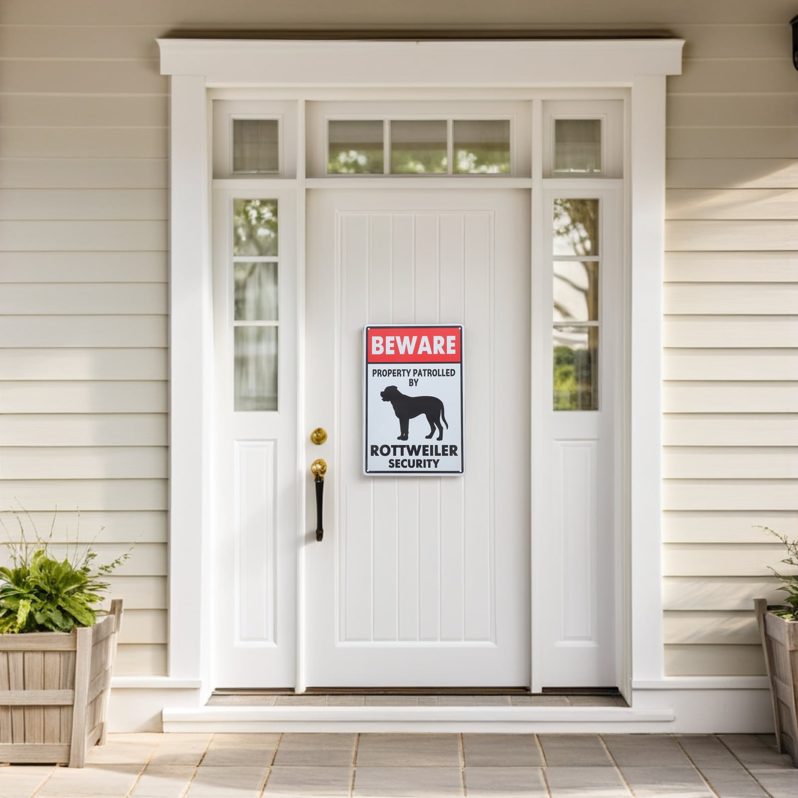 LOLIPPYY 2-Pack Outdoor Metal Dog Warning Signs for Fence - of Dog ...