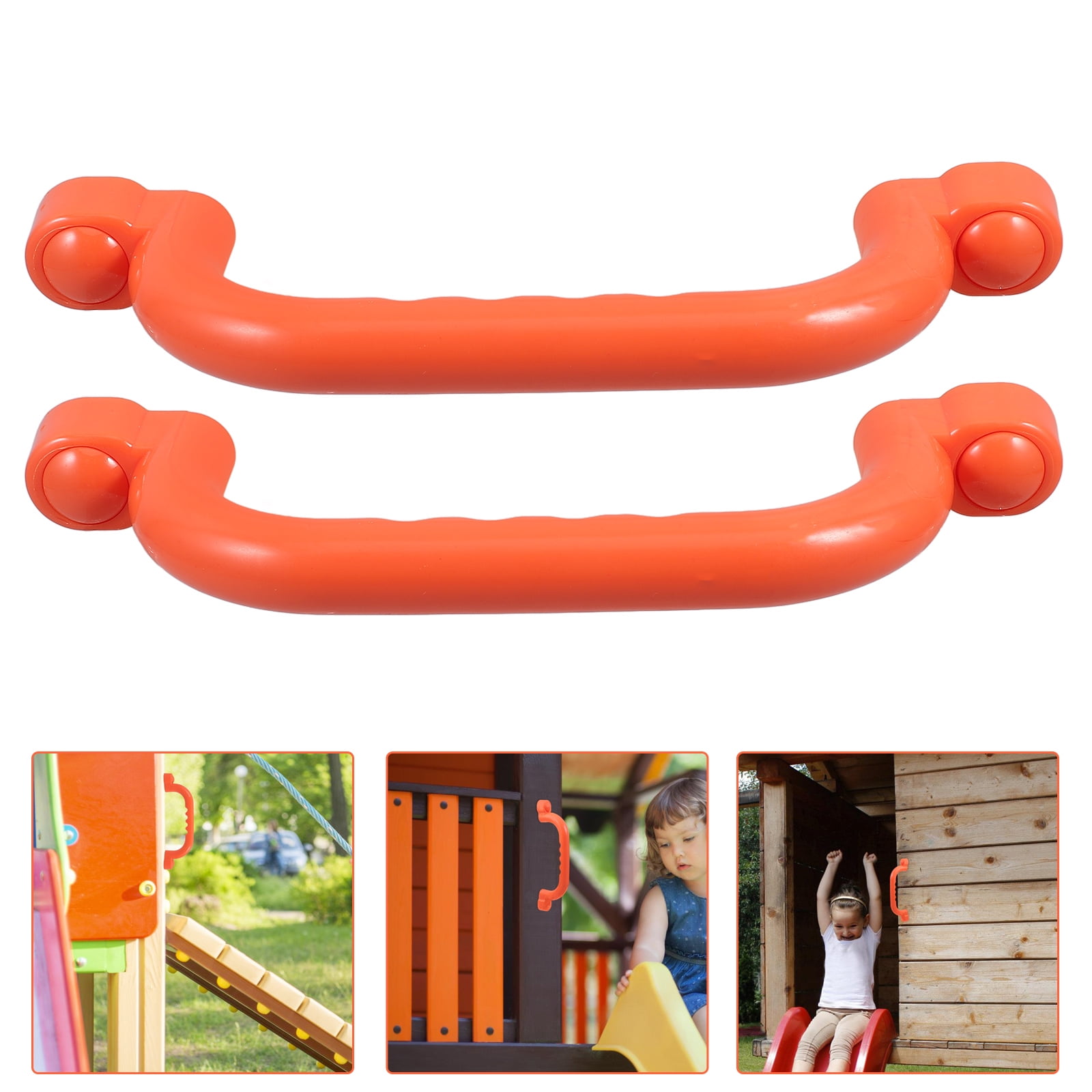 LOLIPPYY 2Pcs Playground Ladder Handles Non-Slip Plastic Orange Safety ...