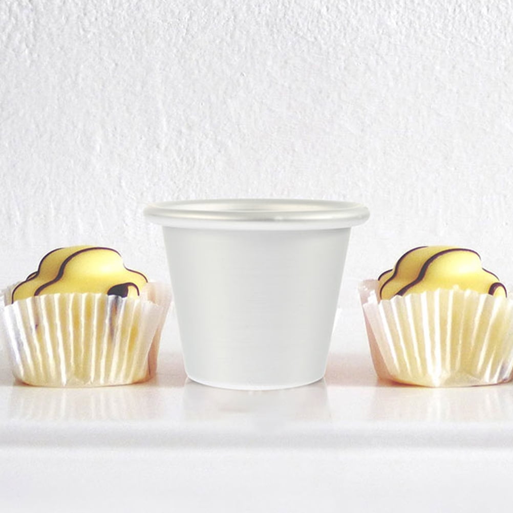 LOLIPPYY 2Pcs Pudding Cup Molds Aluminum Baking Mold for Baking ...