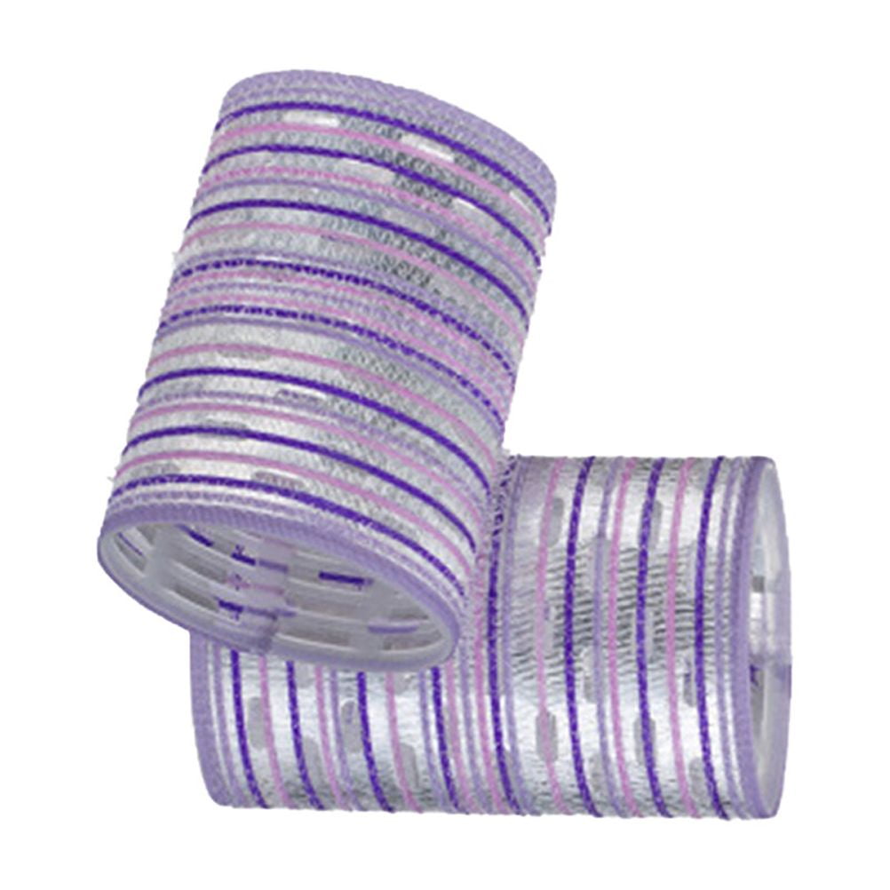 LOLIPPYY 2Pcs Purple Hair Curler Rollers Self Grip Holding Rollers for ...