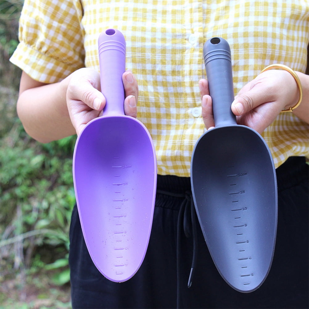 LOLIPPYY 2Pcs Purple Plastic Soil Scoops with Smooth Surface for ...