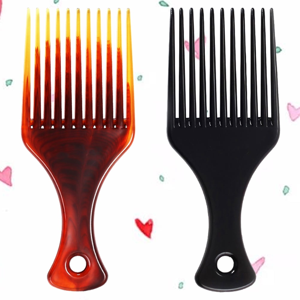 LOLIPPYY 2Pcs Rake Hair Brush Comb with Wide Spaced Teeth for Thick ...