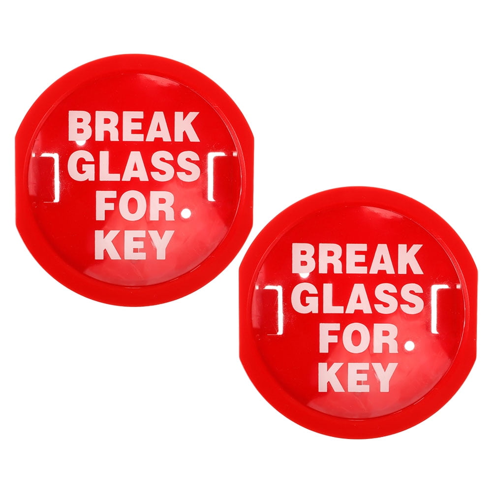 LOLIPPYY 2Pcs Red Wall Mounted Emergency Key Lock Box with Break Glass ...