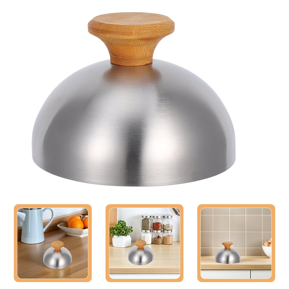 LOLIPPYY 2Pcs Silver Cheese Melting Dome Cooking Pan Lid Stainless ...