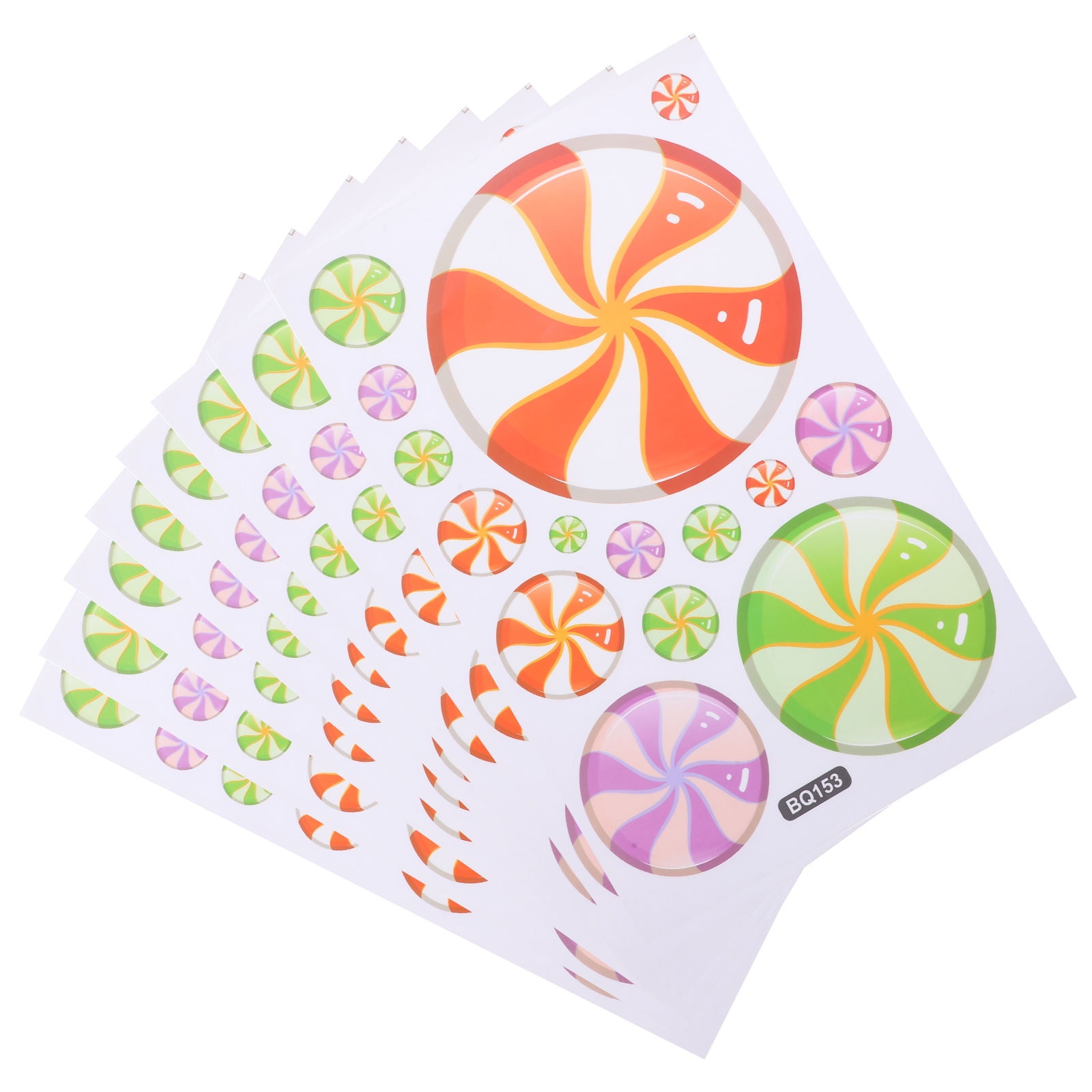 LOLIPPYY 2Pcs Static Cling Multi-Colored PVC Stickers for Glass Window ...