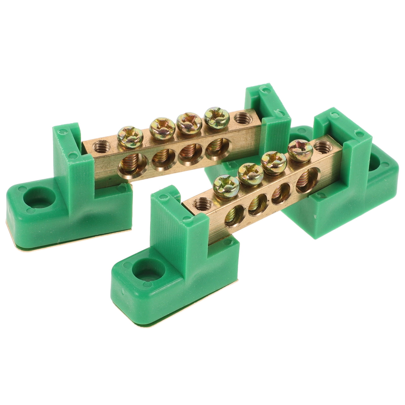 LOLIPPYY 2Set Grounding Terminal Strip Copper Multi Wiring Terminal for Electrical Equipment ...