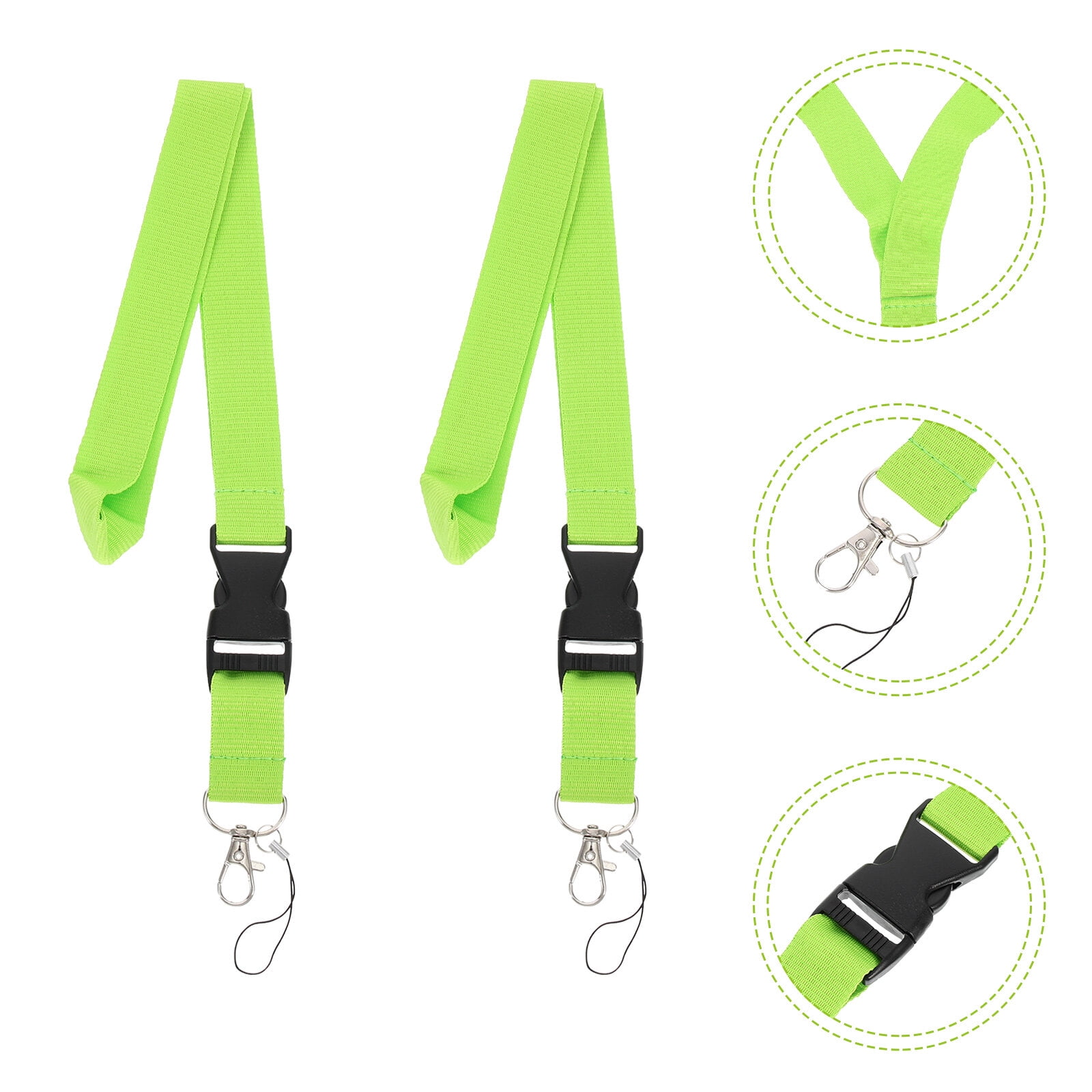 LOLIPPYY 2Set Key Lanyards Green Plastic Simple Design for Families and ...
