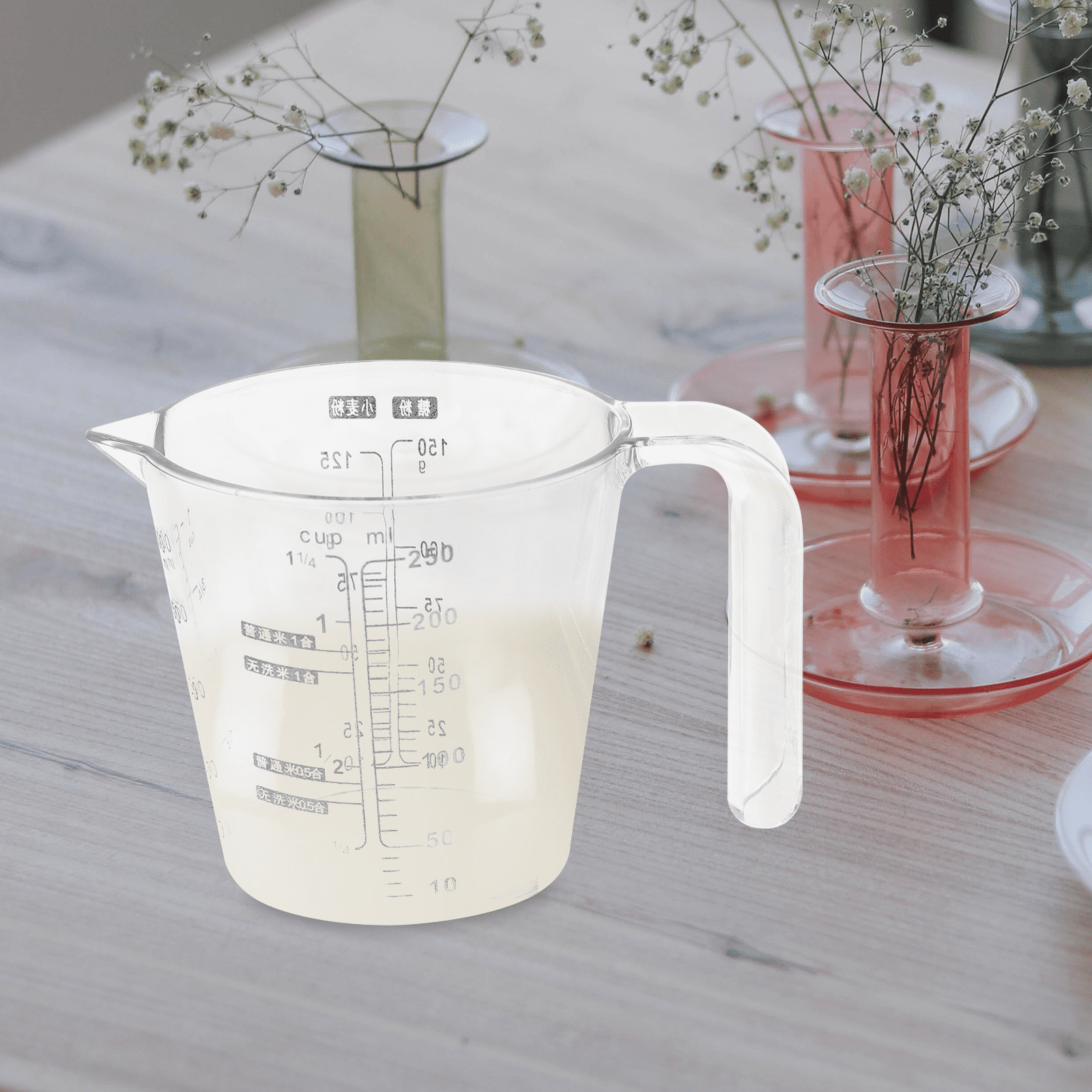 LOLIPPYY 2Set Scale Measuring Cup Assorted Color 250ML Hard Plastic for ...