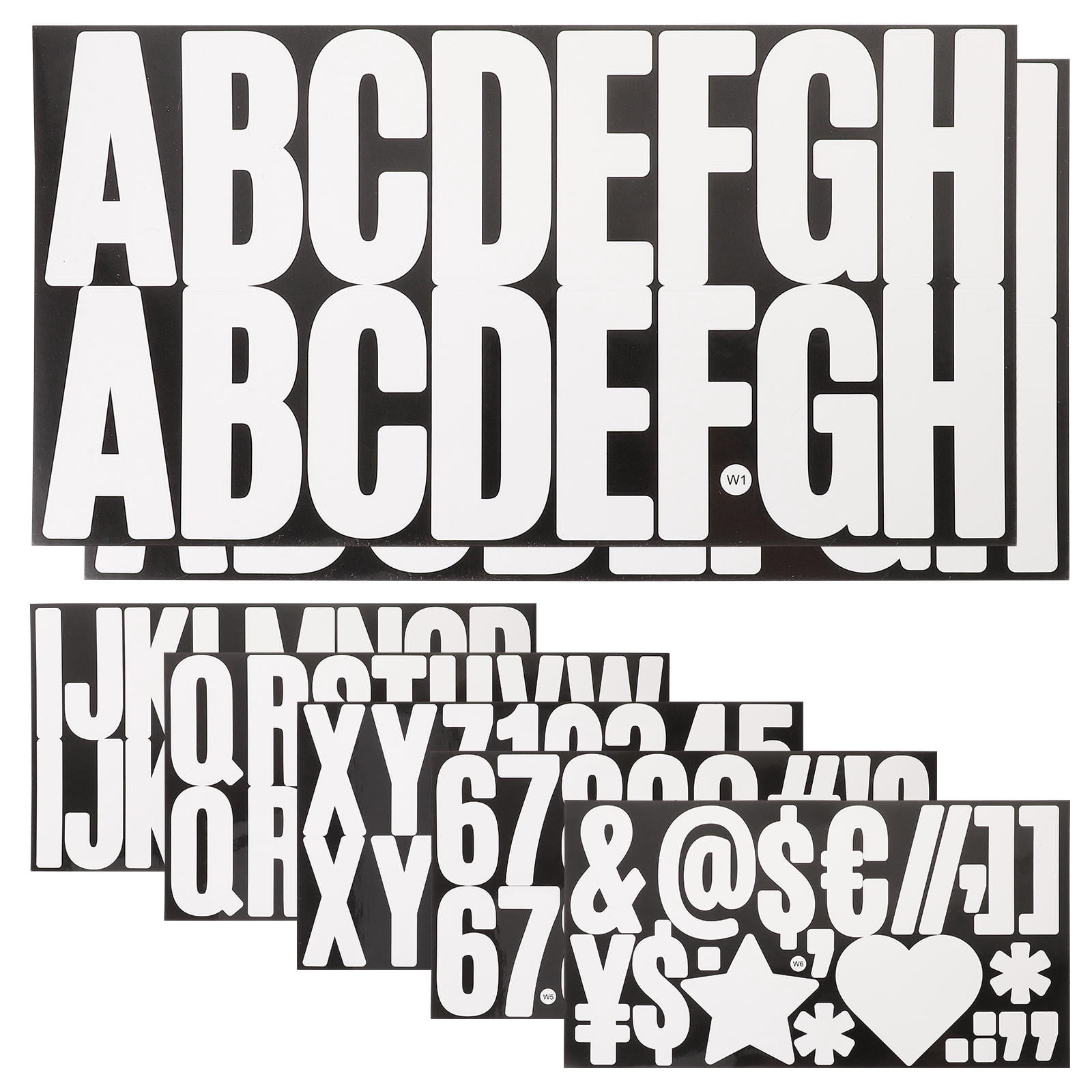 LOLIPPYY 2Sets White Letter Stickers for Easy to Use Bulletin Decals ...