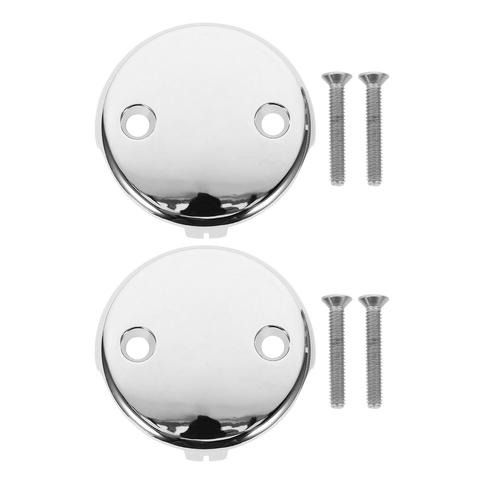 LOLIPPYY 2pcs Bathtub Drain Overflow Plate - 2 Holes Tub Overflow Drain ...