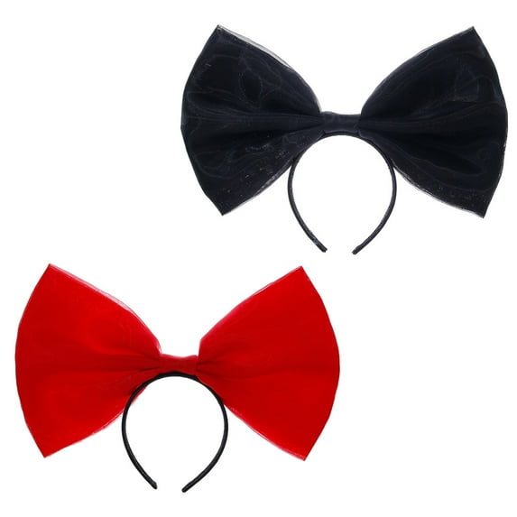 LOLIPPYY 2pcs Cute Bowknot Hairband in Red Satin Lace for Costume Play ...