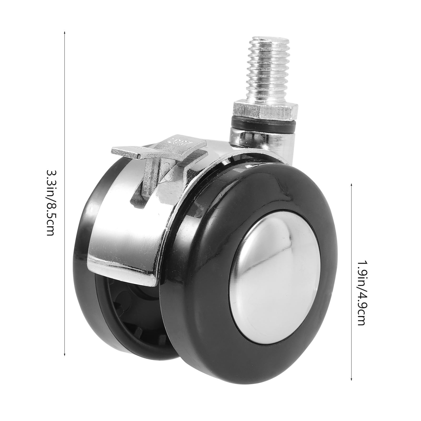 LOLIPPYY 2pcs Office Chair Wheels Fit Caster Wheels With Brake ...