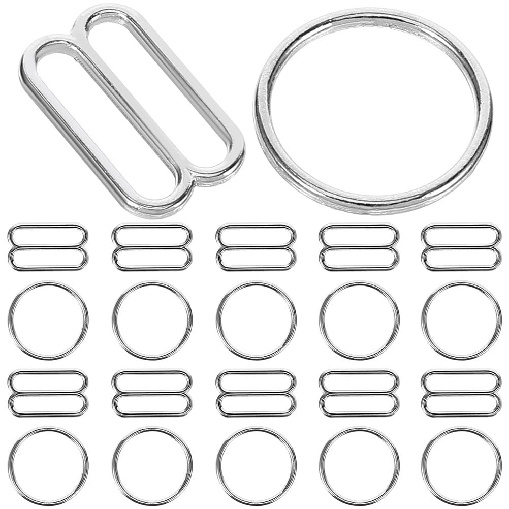 LOLIPPYY 30 Pairs Zinc Alloy Bra Strap Adjusters and Buckles for ...