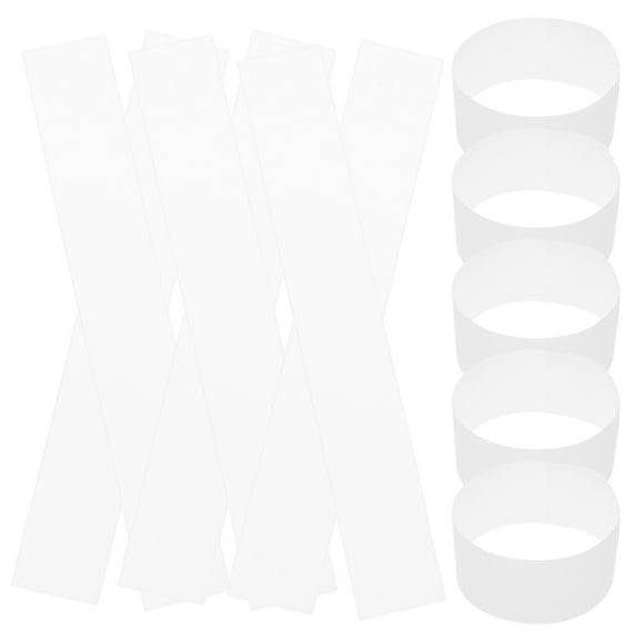 LOLIPPYY 300 Pcs White Kraft Currency Bands Self Adhesive Money Straps ...