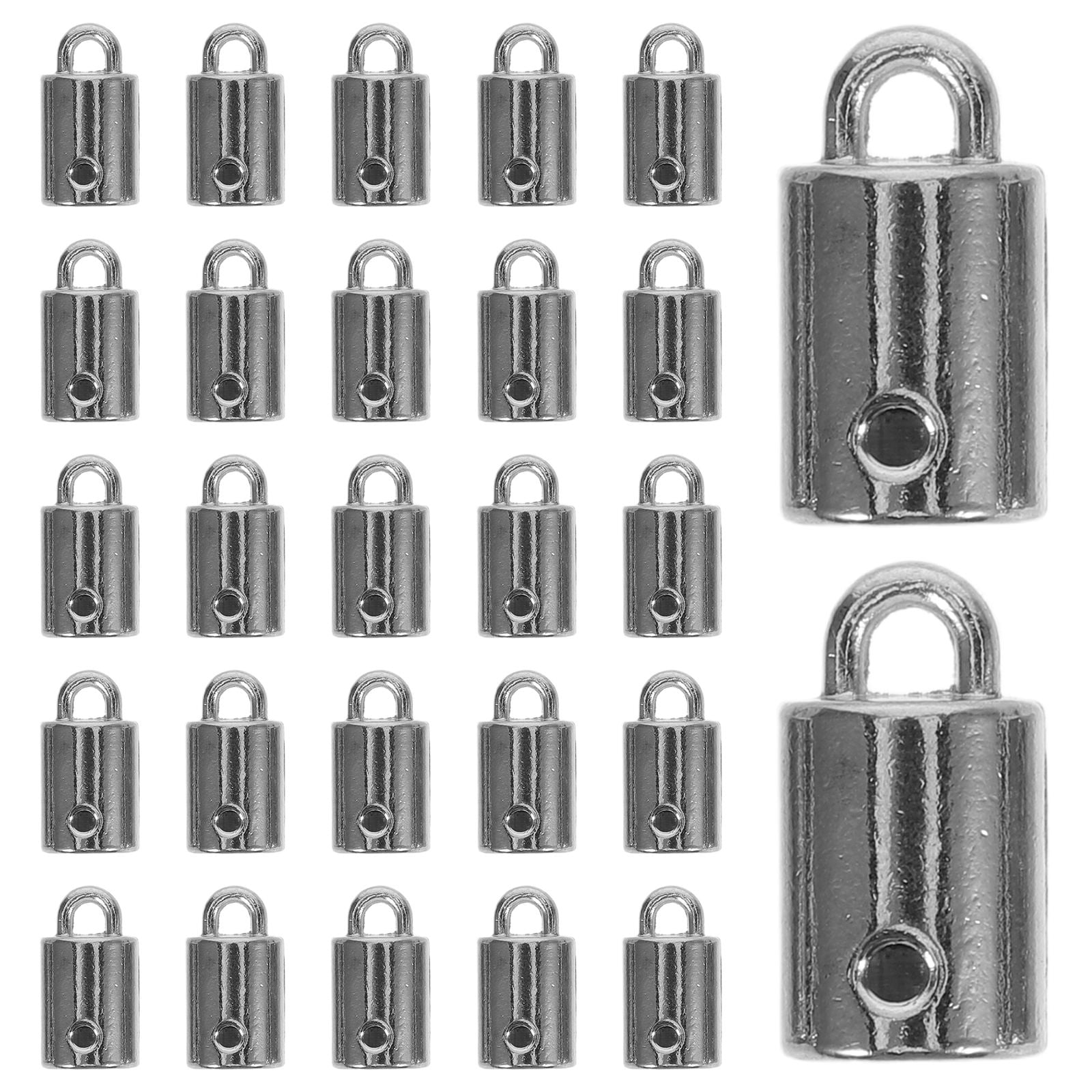 LOLIPPYY 30Pcs Metal Cord End Caps with Rope Hook Fastener for Barrier ...