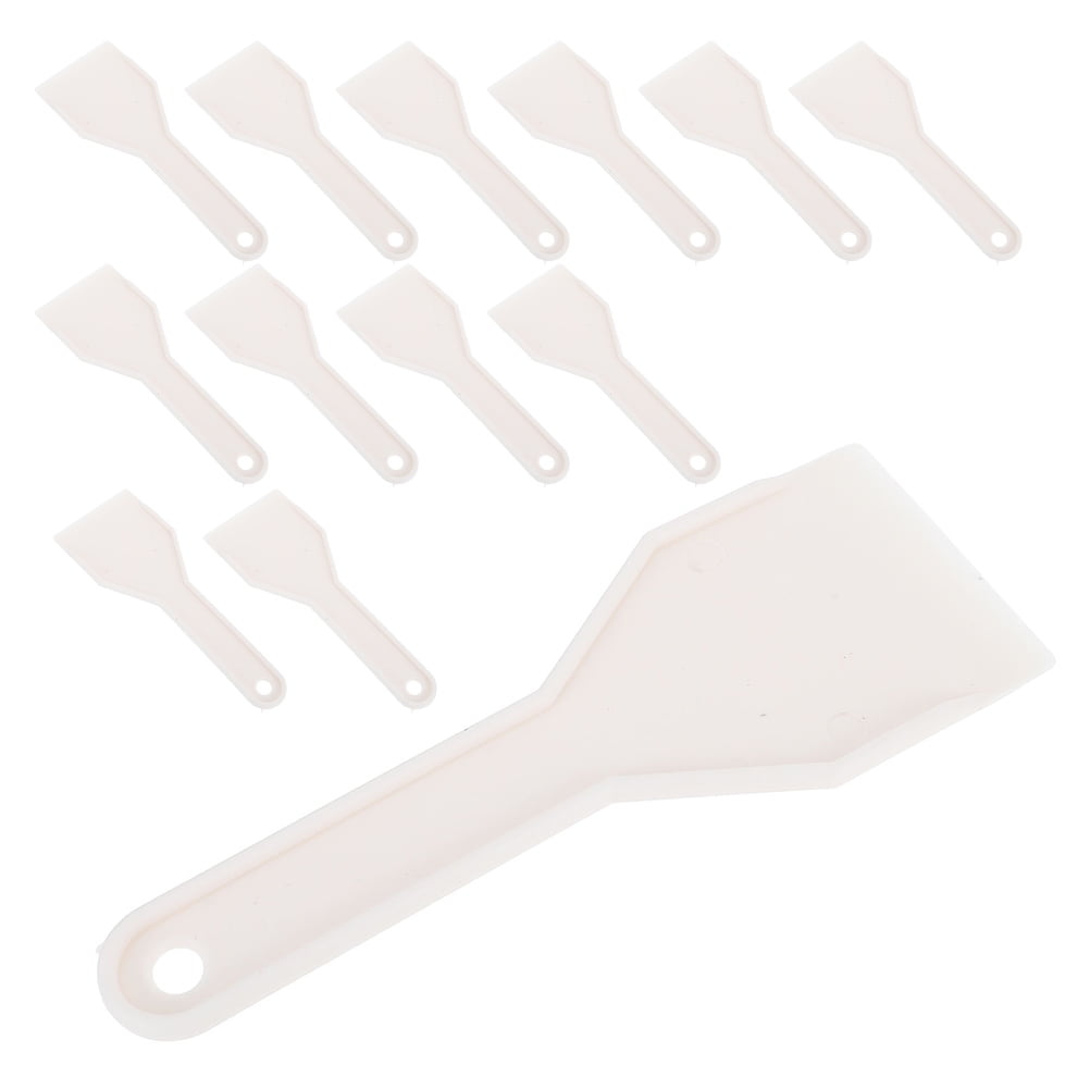 LOLIPPYY 30Pcs White Plastic Freezer Cleaning Scraper Sturdy Ice ...