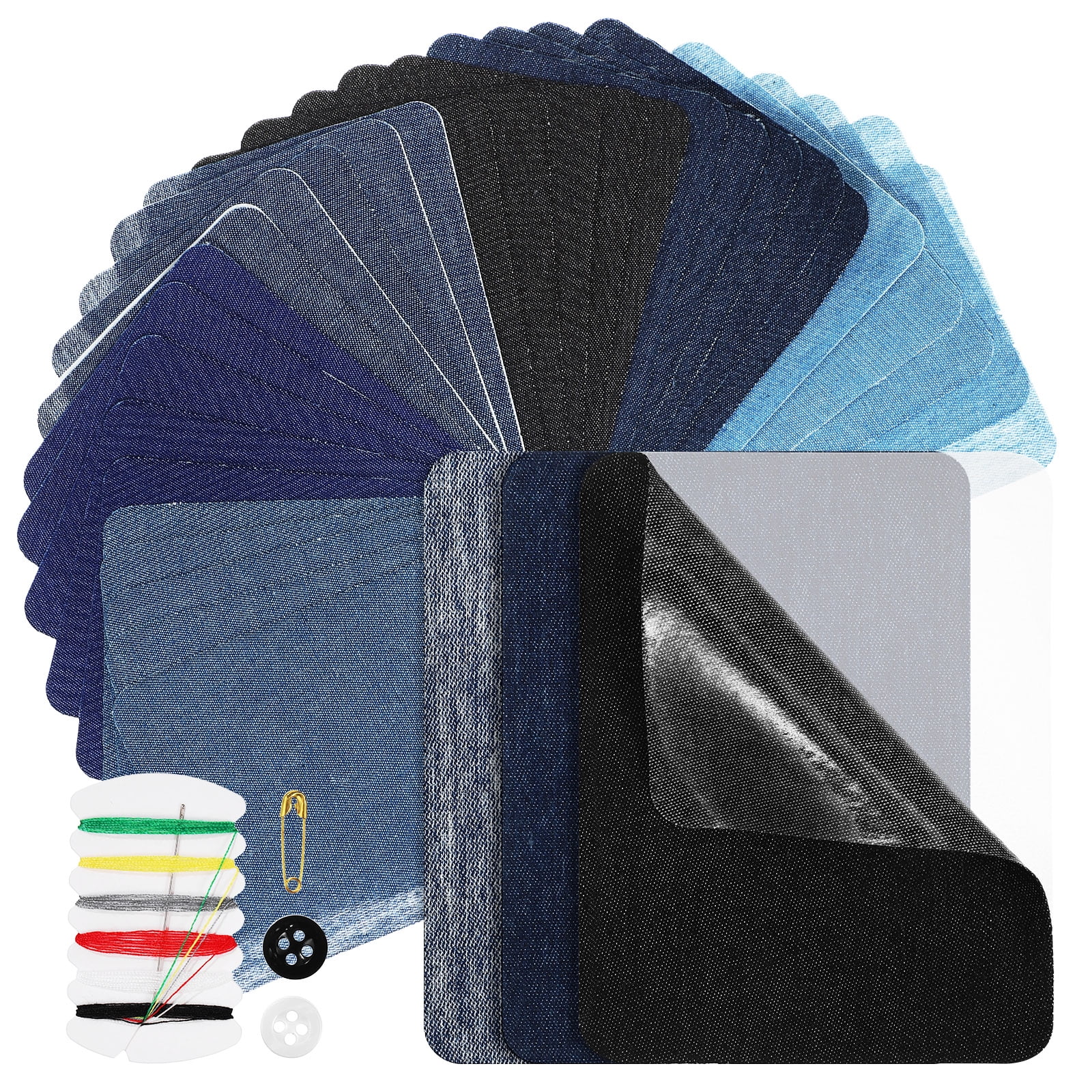 LOLIPPYY 30pcs Iron On Patches Jeans Patches Cotton Patches Fabric ...