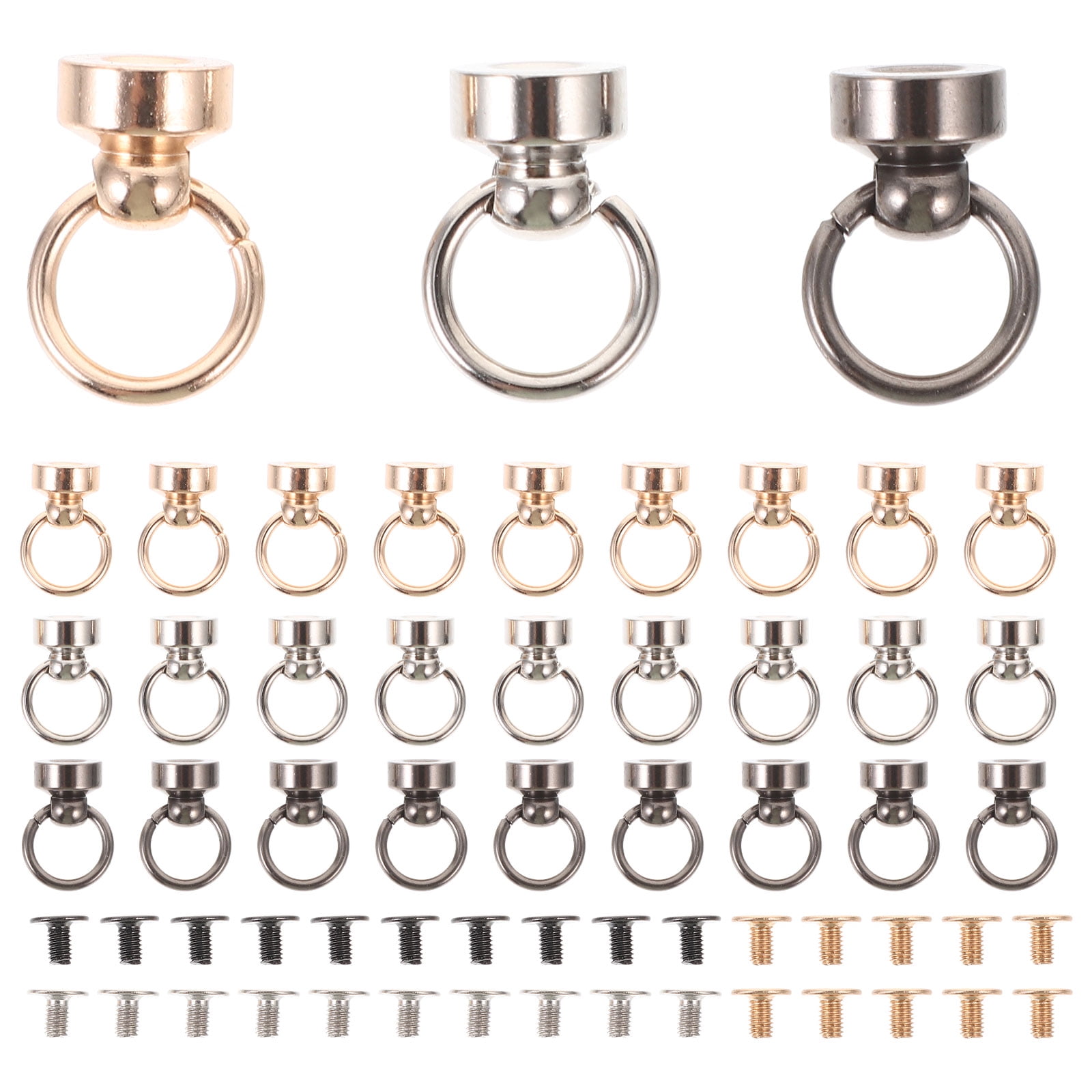 LOLIPPYY 30pcs Round Metal Rivets Decorative Rivet Set with Pulling ...