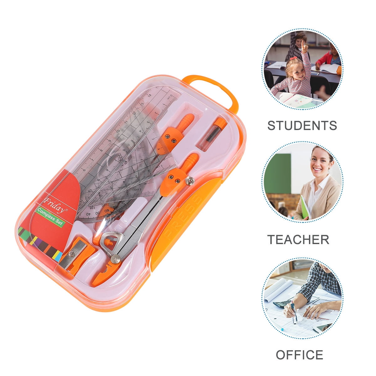 LOLIPPYY 31Set Drawing Compasses Assorted Color Plastic Geometry Tool ...