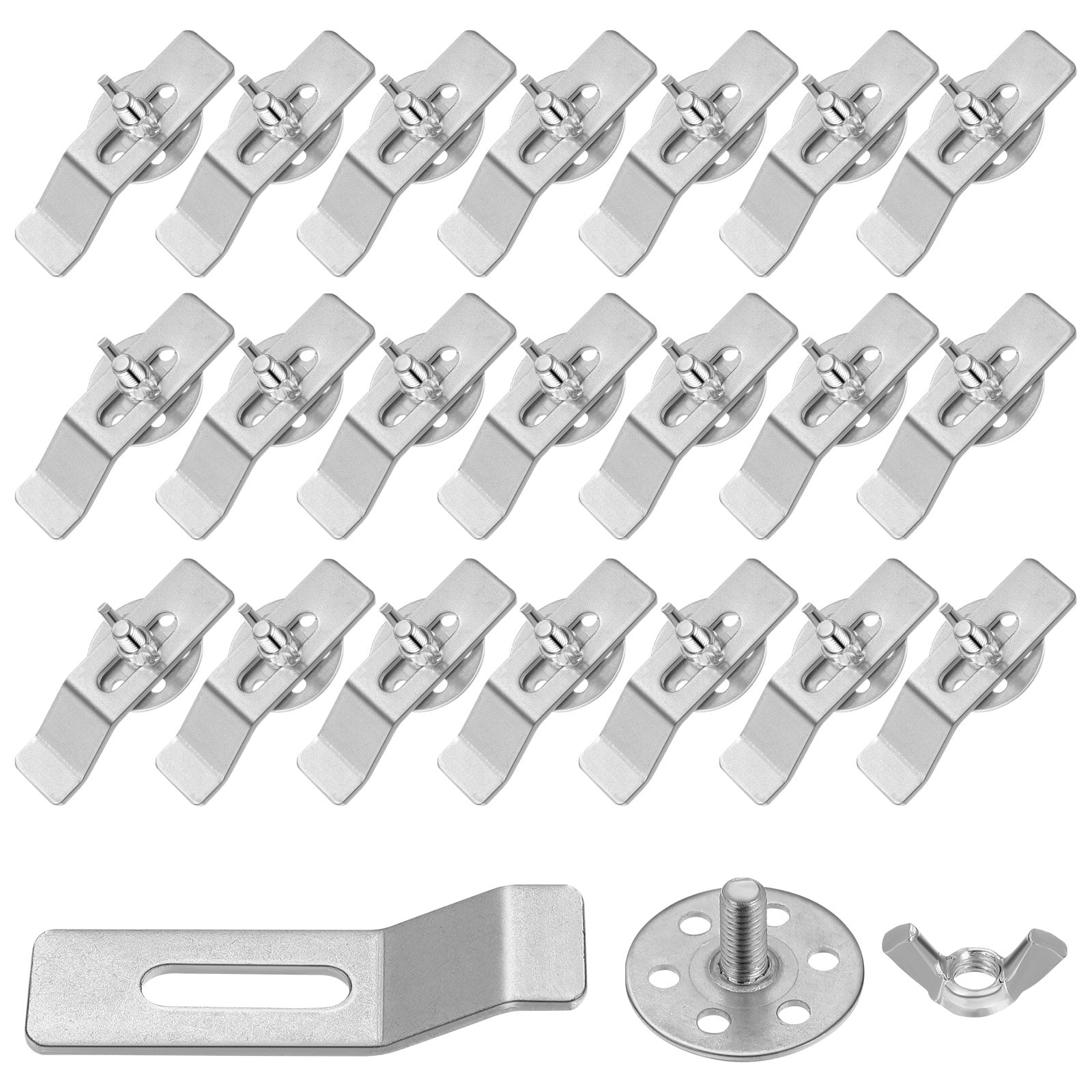 LOLIPPYY 36Pcs Heavy Duty Undermount Sink Bracket Support Kit Stainless ...