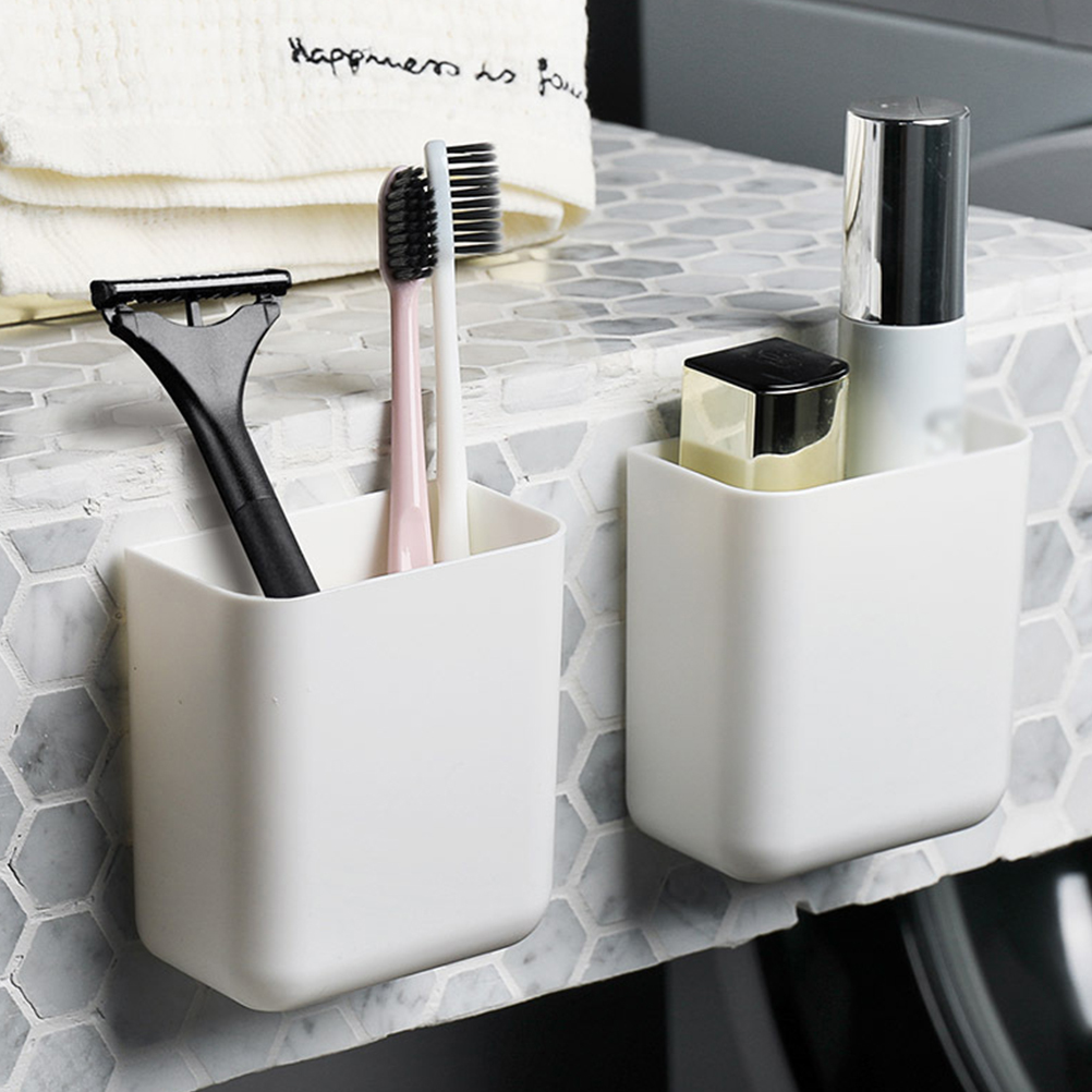 LOLIPPYY 3Pack Modern Rectangular White Abs Storage Boxes For Remote ...