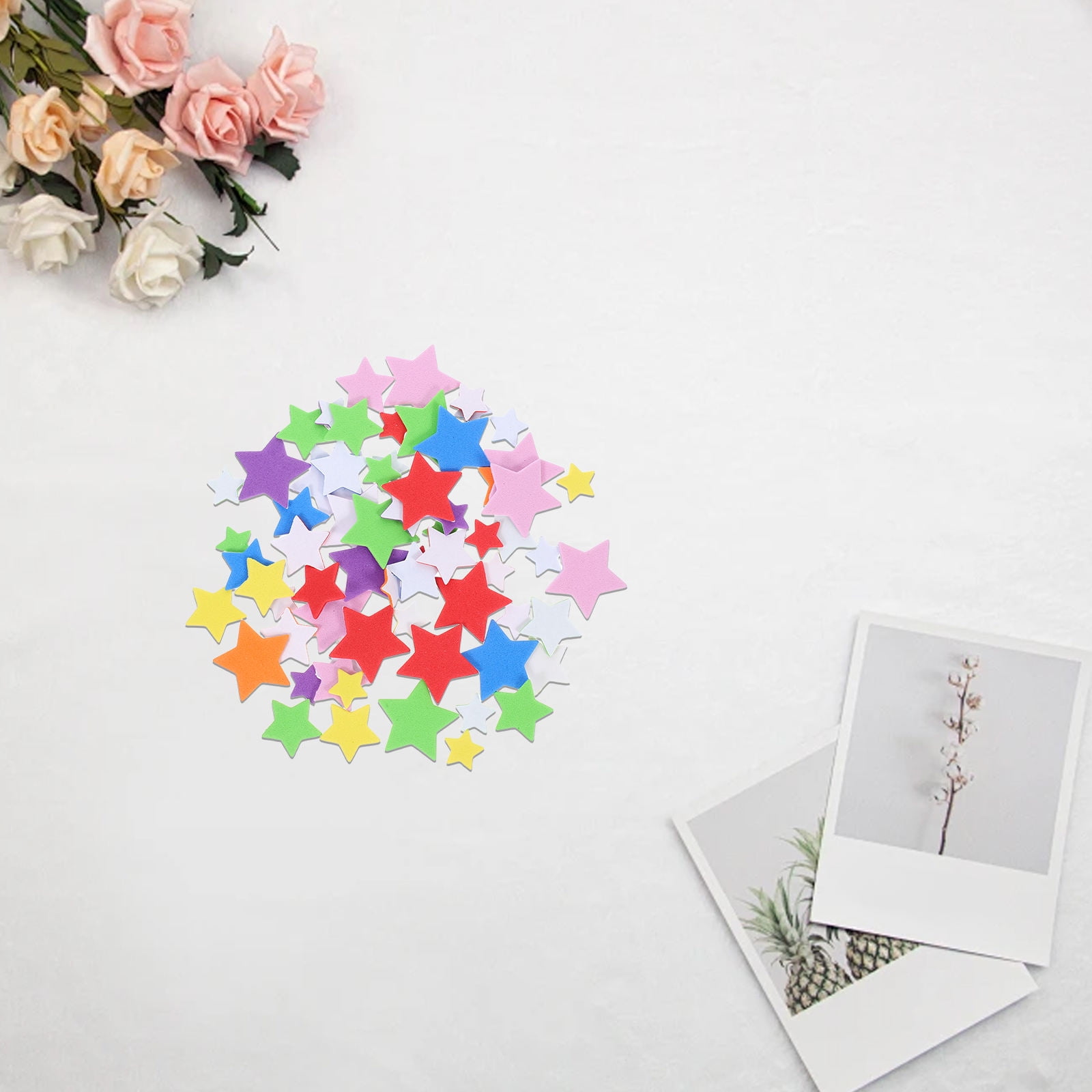 LOLIPPYY 3Pack Star Stickers For Crafts Star Shape Assorted Color EVA ...