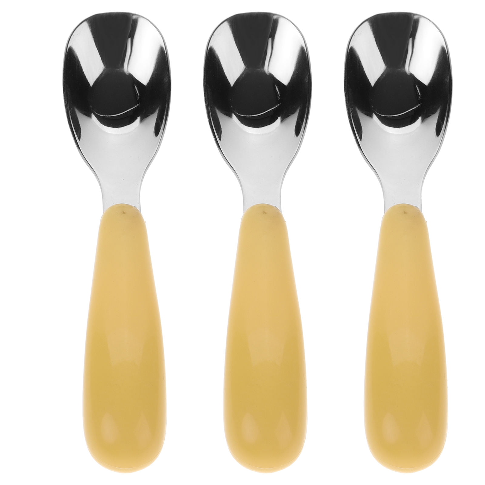 LOLIPPYY 3Pcs Children Spoons in Light Yellow Yuanbao Shape for Baby ...