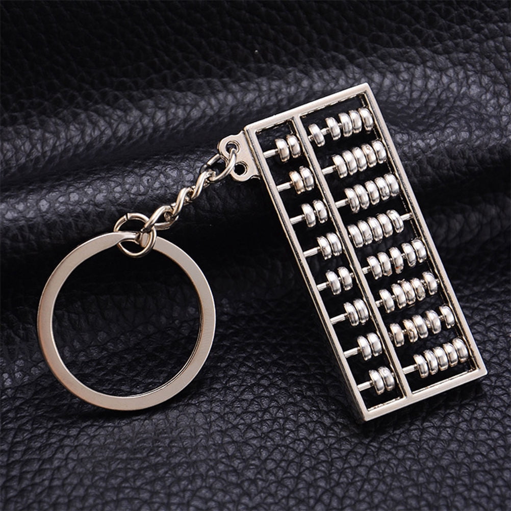 LOLIPPYY 3Pcs Fancy Keychain Key Ring Decoration Eightrow Abacus Style ...