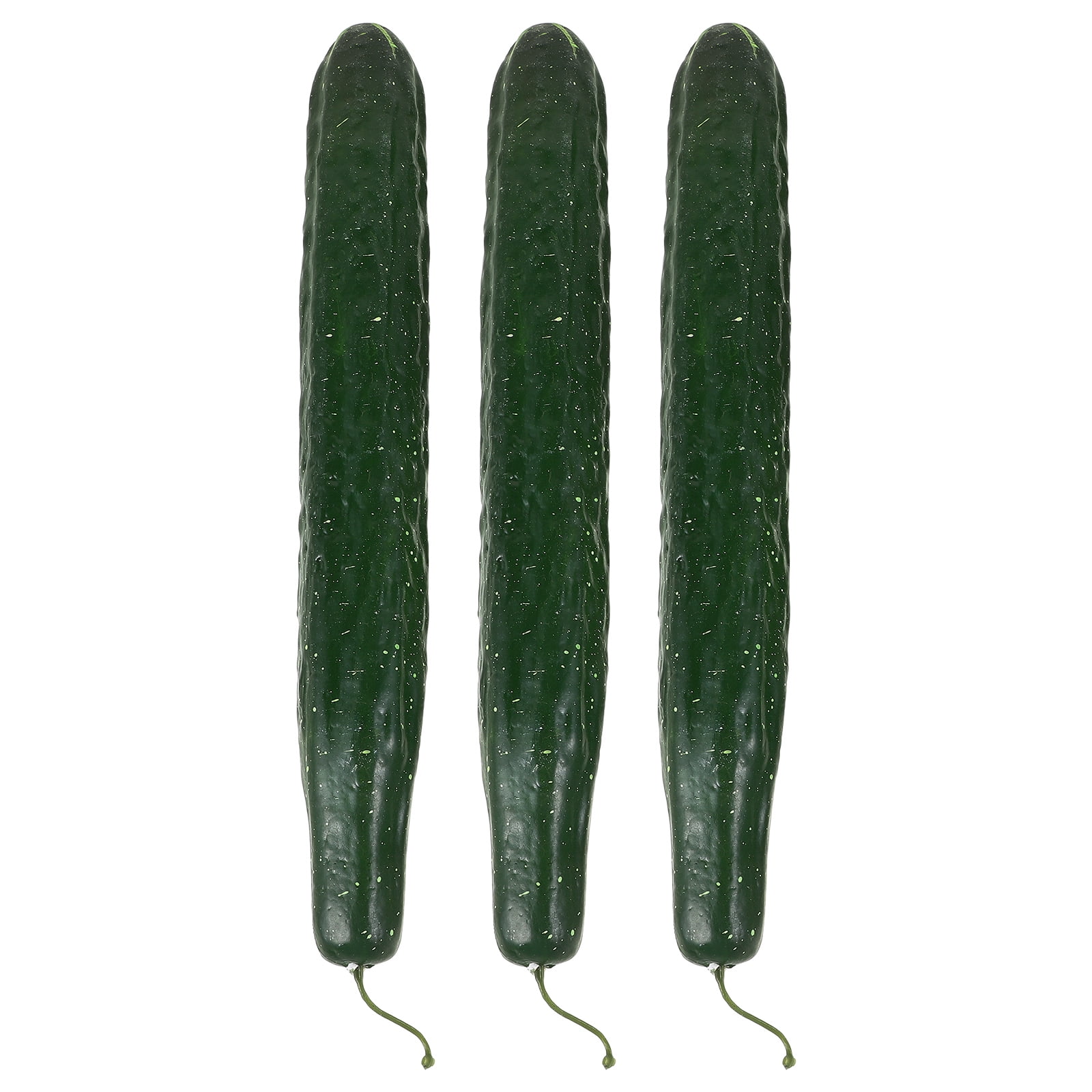 LOLIPPYY Set of 3 Plastic Cucumber Ornaments Realistic Vegetable ...