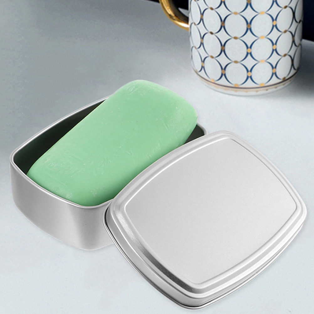 LOLIPPYY 3Pcs Soap Box Holder Aluminum Storage Box with Lid for Soap ...