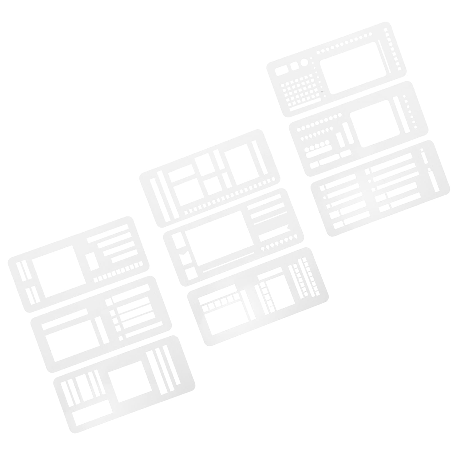 LOLIPPYY 3Sets White Journal Stencil Supplies for Efficient Task ...