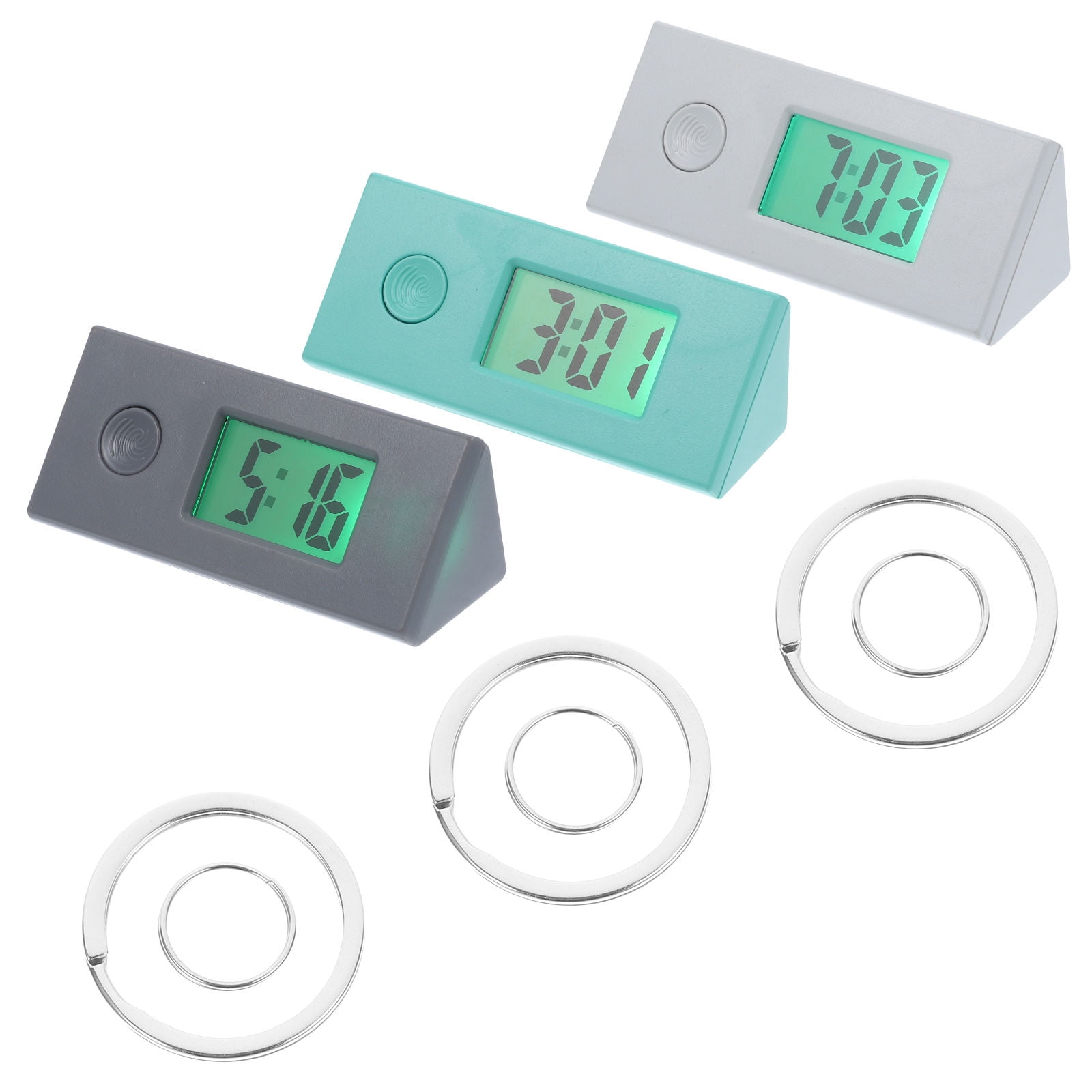 LOLIPPYY 3pcs Key Ring Watches for Keychain Portable Accurate Timing ...