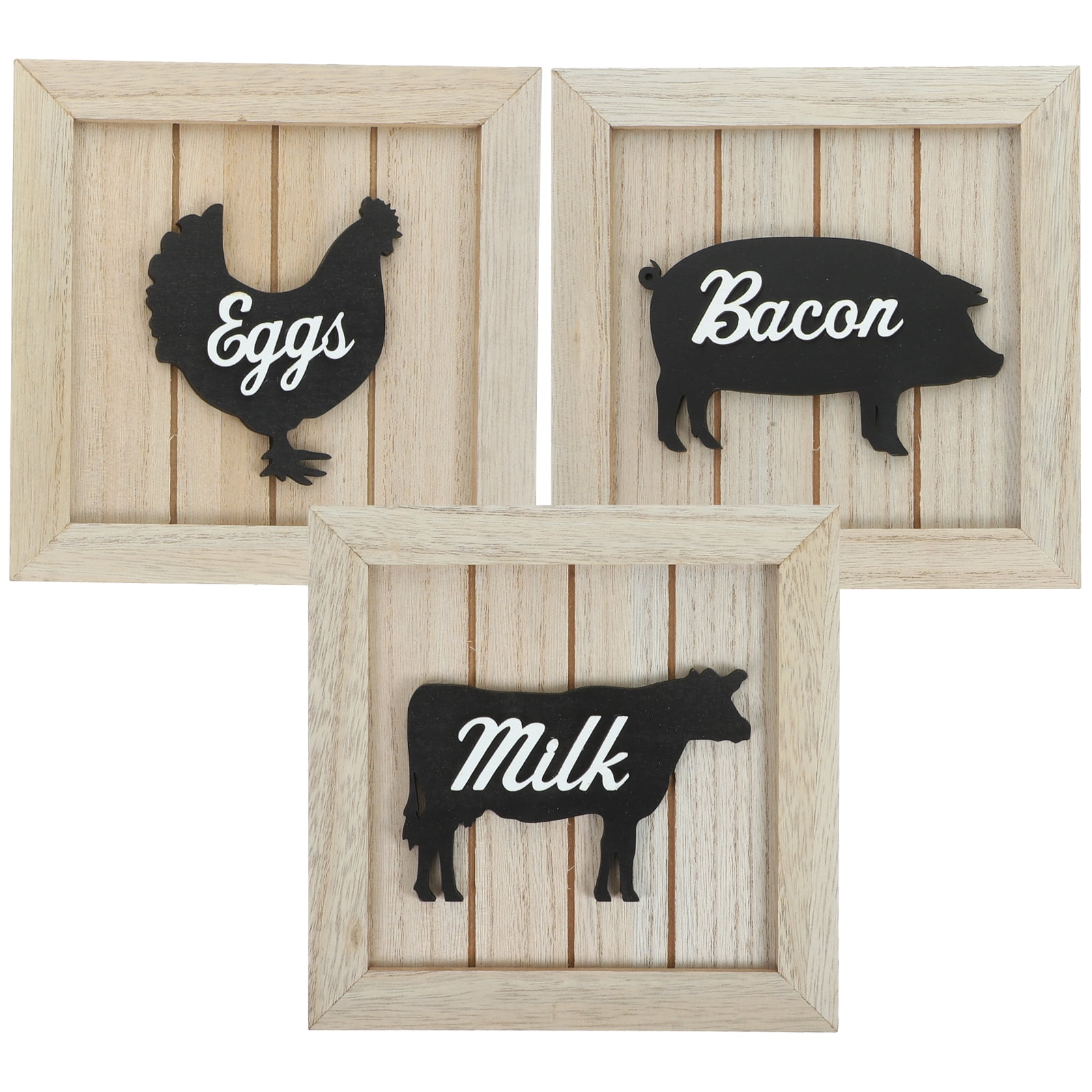 LOLIPPYY 3-Piece Kitchen Door Hanging Signs with Animal Patterns ...