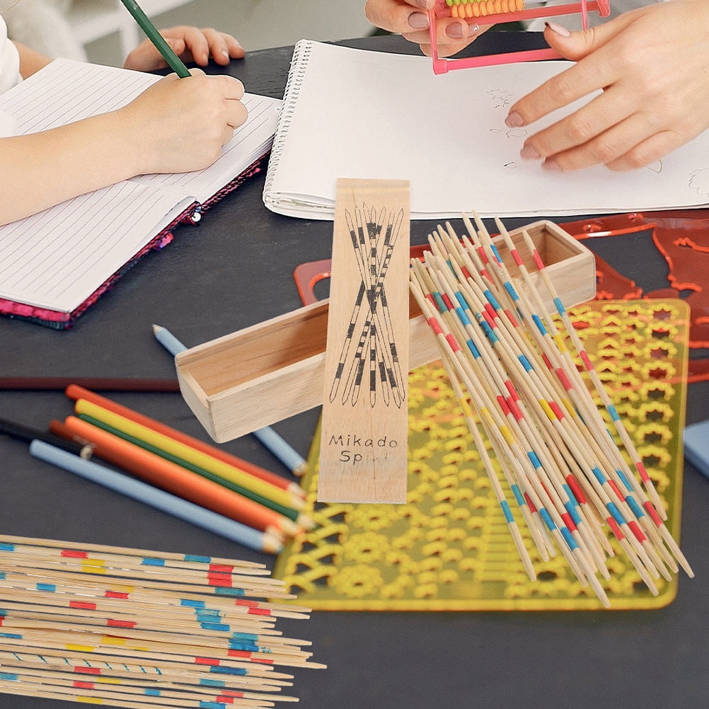 LOLIPPYY 4 Boxes Wood Sticks 11.8x0.4x0.4in for Montessori and Counting ...