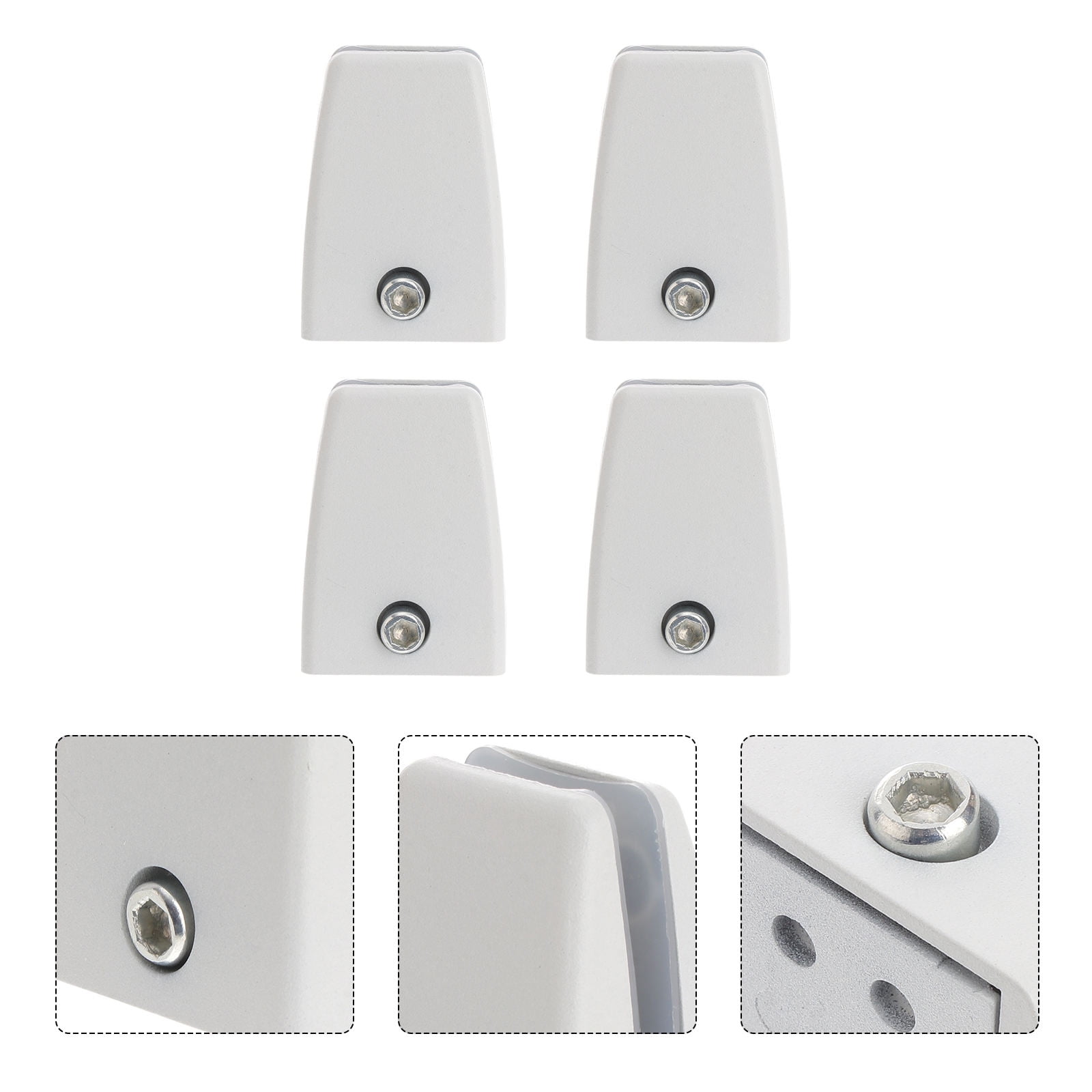 LOLIPPYY 4 Pcs Desk Partition Bracket Aluminium Alloy White Office ...