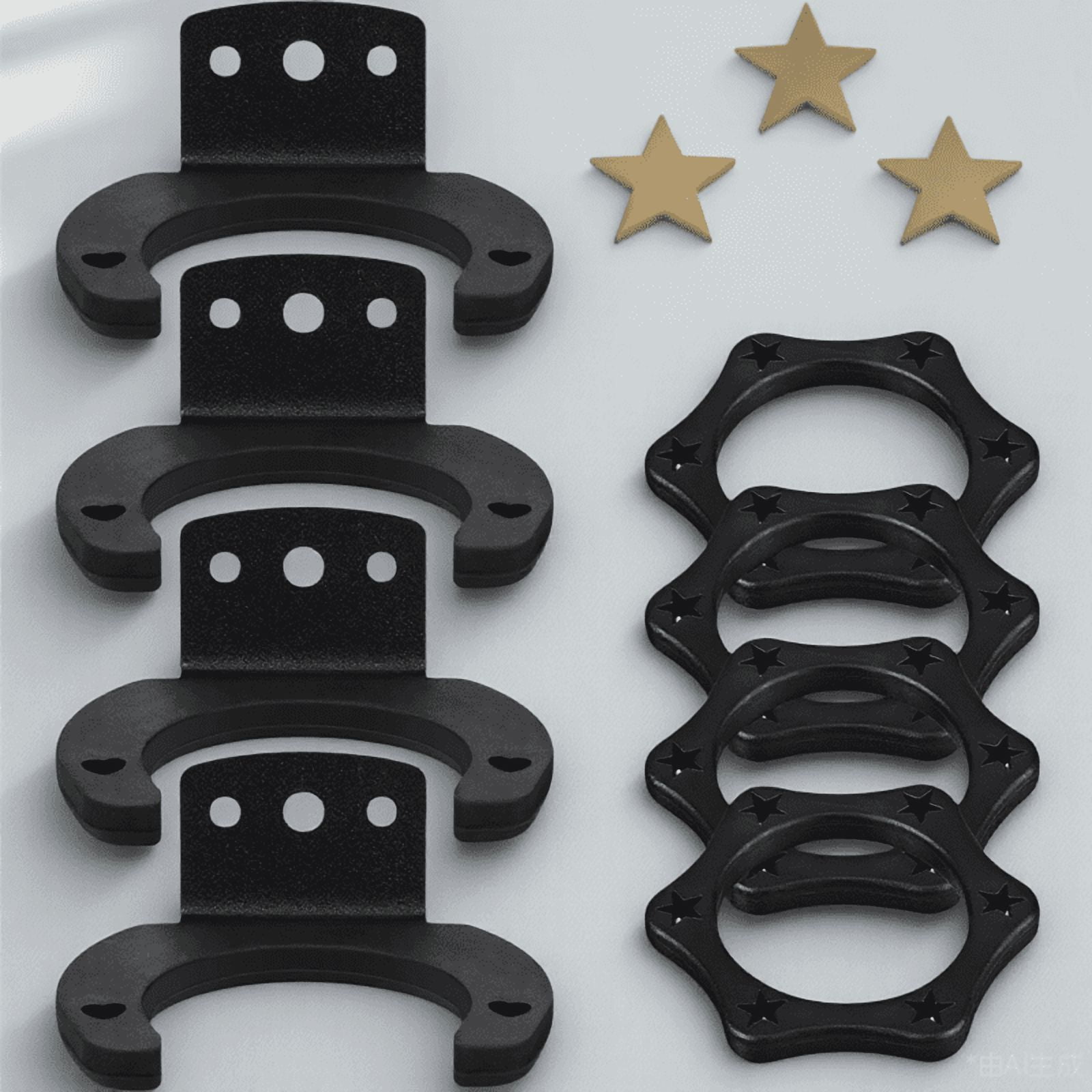 LOLIPPYY 4 Sets Wall Mounted Mic Hook Black Material For Wireless ...