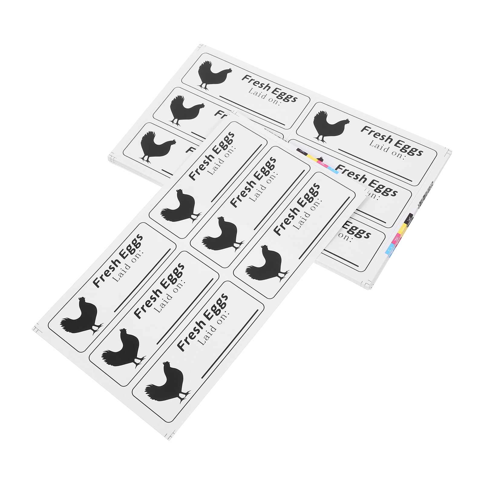 LOLIPPYY 40 Sheets Label Sticker Copper Fresh Design for Egg Cartons ...