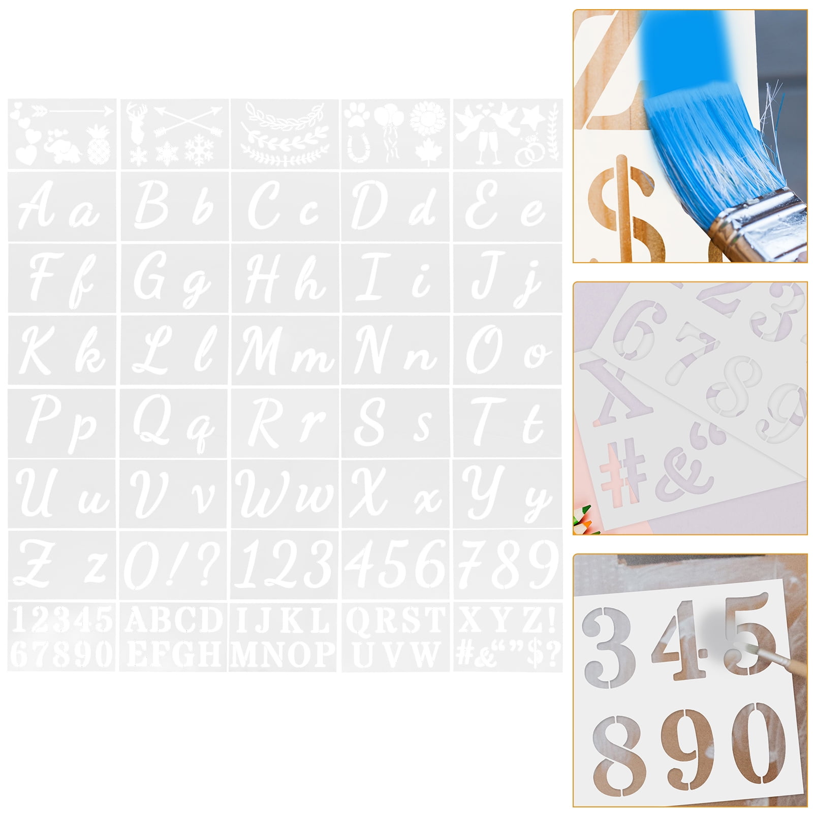 LOLIPPYY Stencil Letters Set Letter Stencil White Pet 1 Set - Walmart.com