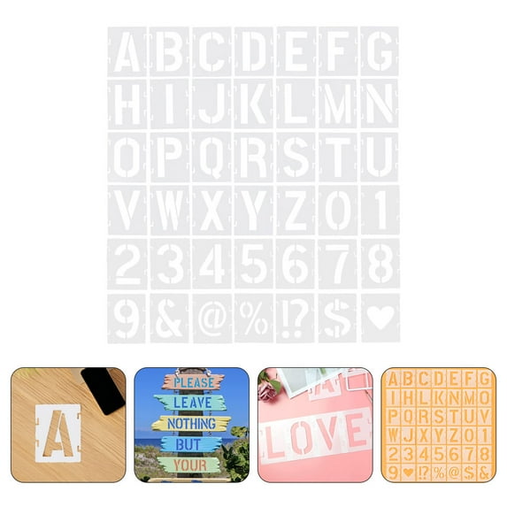 LOLIPPYY 42Pcs Letter Stencils For Painting Small Letter Stencils In ...