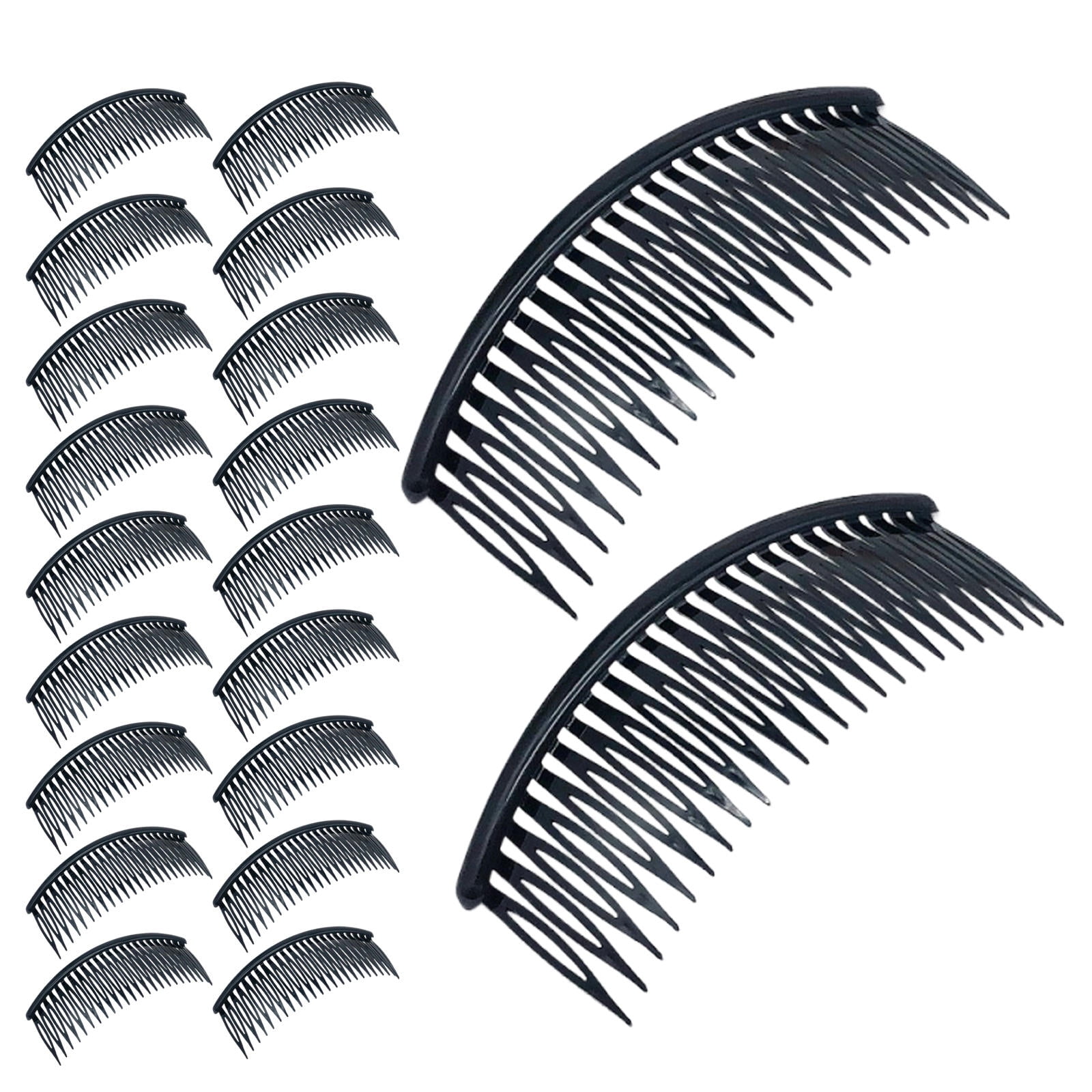 LOLIPPYY 48Pcs Black Plastic Hair Combs for Styling Thick Hair with ...
