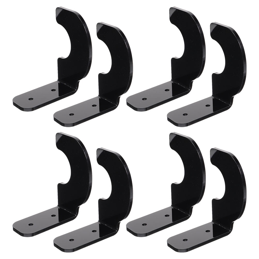 LOLIPPYY 4Pairs Black Baseball Bat Holder Wall Mount for Horizontal ...