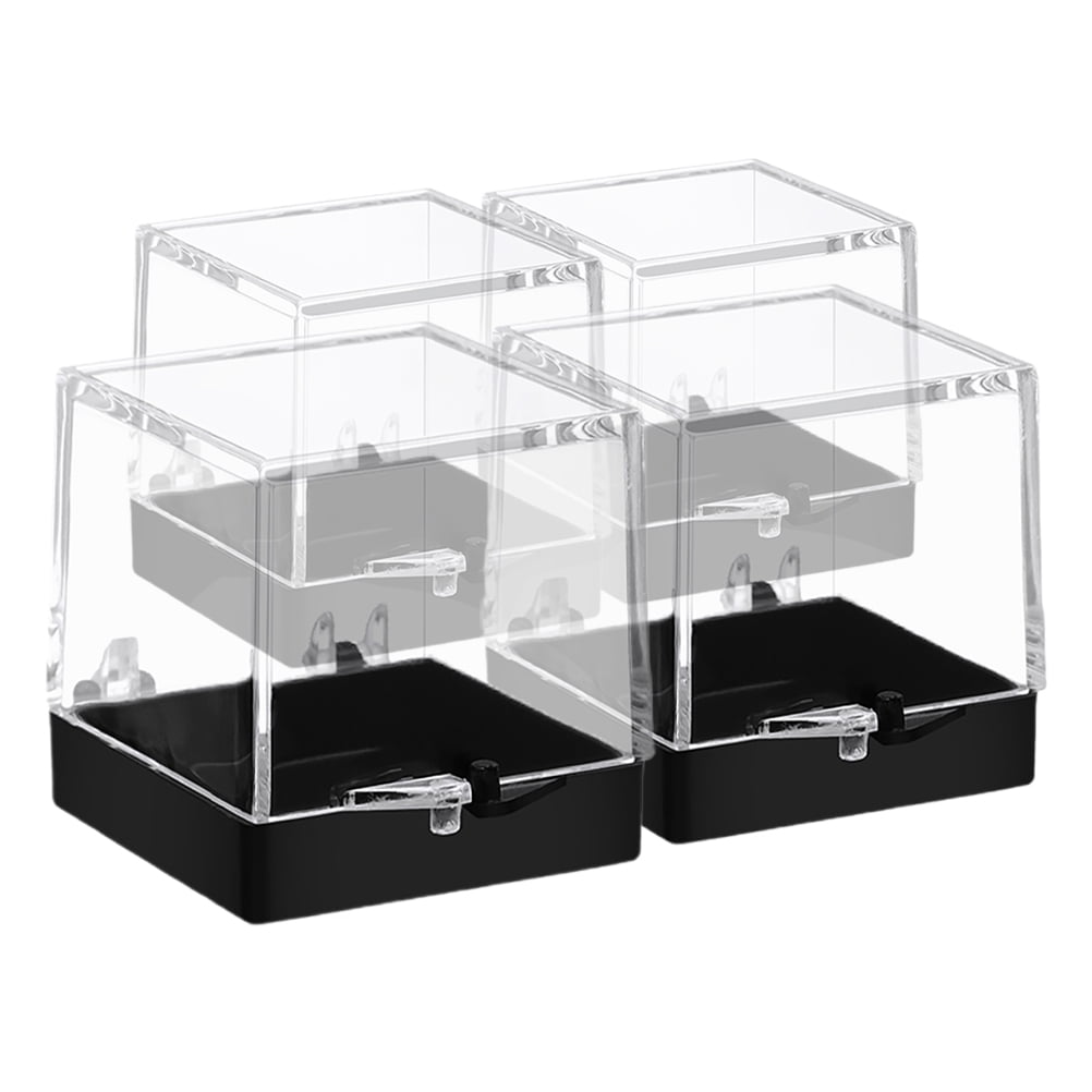 LOLIPPYY 4Pcs Clear Mineral Specimen Container for Rock Collection ...