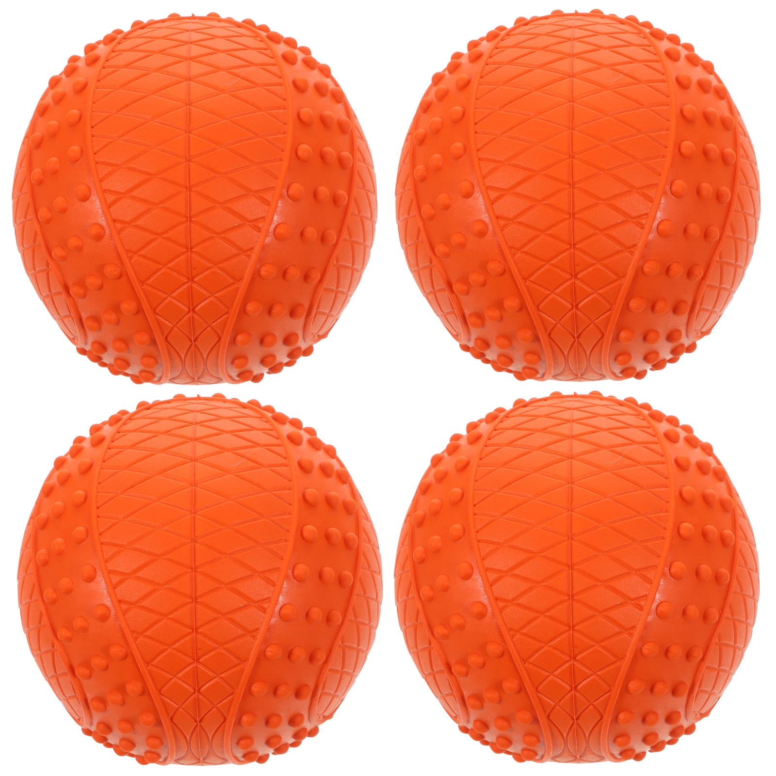 LOLIPPYY Small Rubber Balls for Dogs Outdoor Play 4Pcs 6.5x6.5cm ...