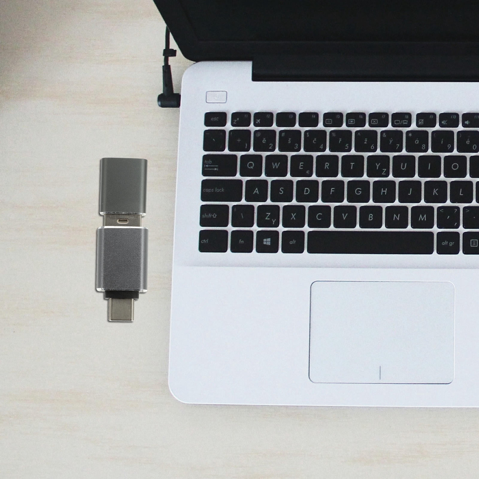 LOLIPPYY 4Pcs Grey USB-C to USB Adapter Supports External U Disk for ...