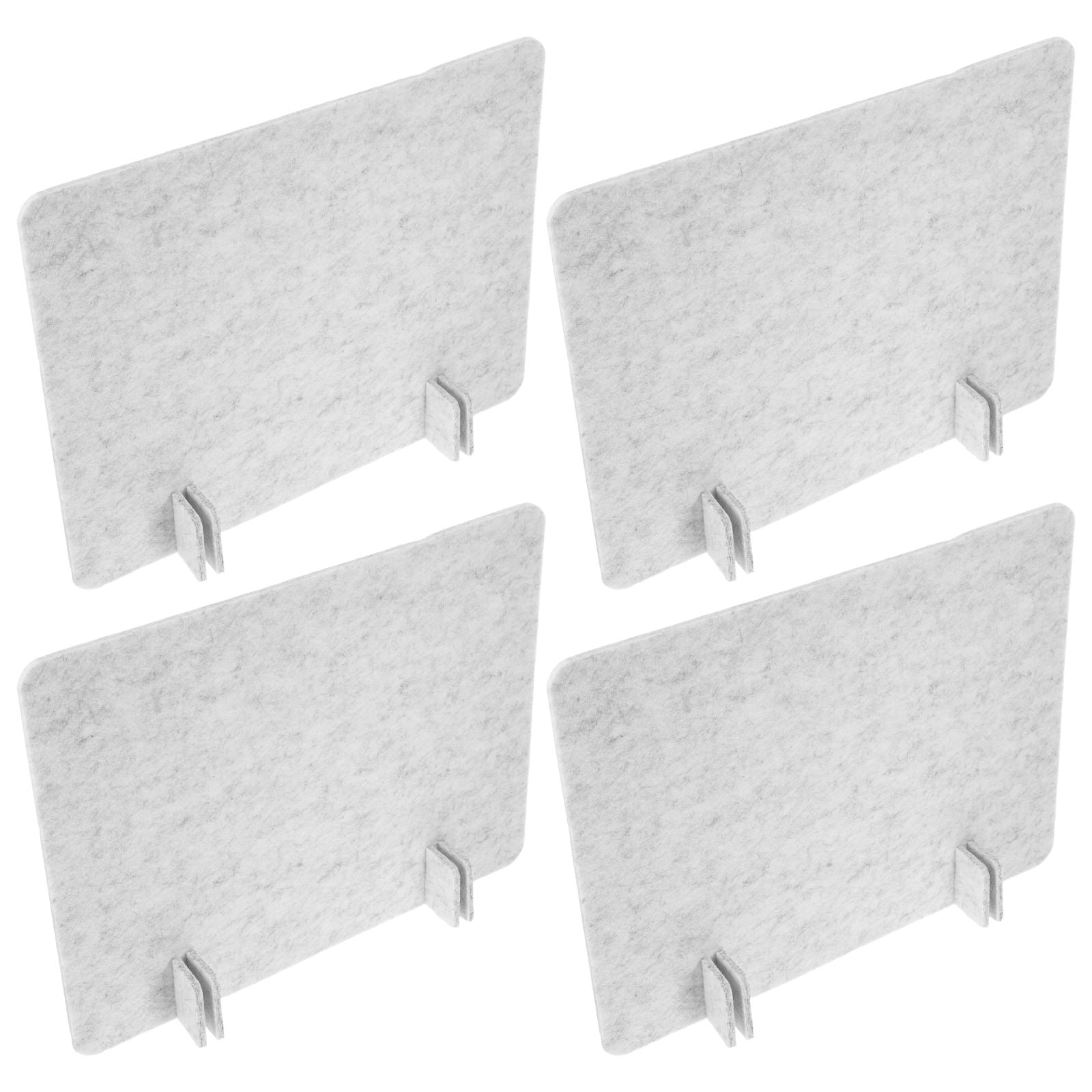 LOLIPPYY 4Pcs Light Grey Felt Office Desk Privacy Panels Freestanding ...