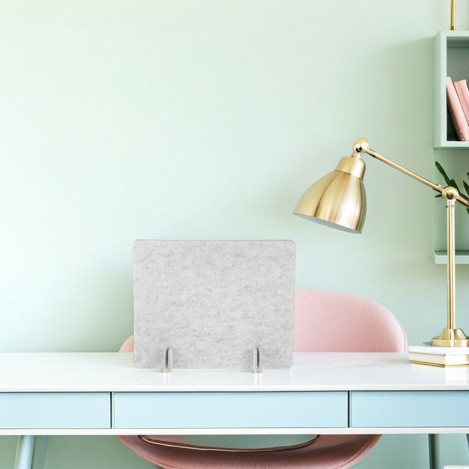LOLIPPYY 4Pcs Lightweight Desk Dividers Felt Privacy Panels Light Grey ...