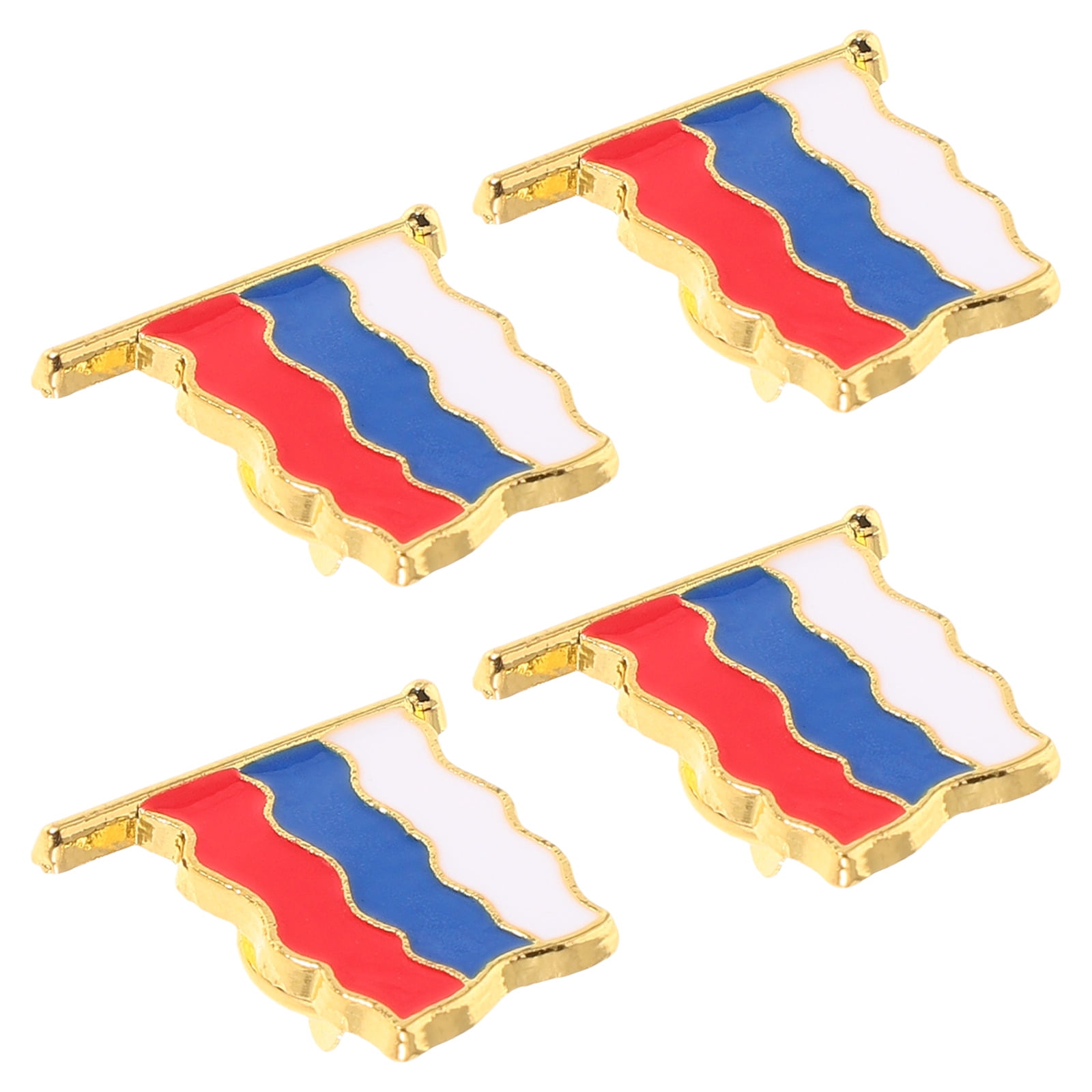LOLIPPYY 4Pcs Lightweight Metal Russian Flag Lapel Pins with ...
