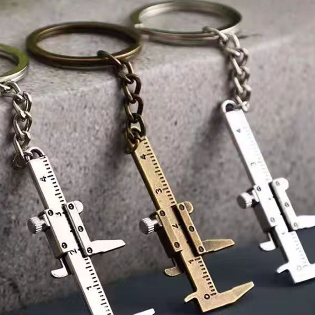 LOLIPPYY 4Pcs Metal Vernier Caliper Keychain In Compact Size For Men ...