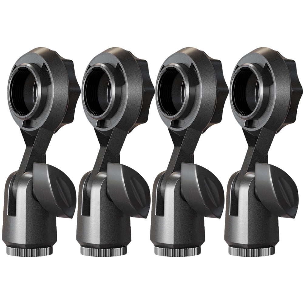 LOLIPPYY 4Pcs Microphone Hanger Black Plastic Featuring Threaded ...